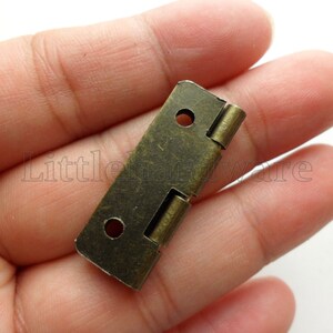 10 Pcs 30mmx12mm (half Side) Bronze Color 90 Degrees Hinges, Parliament ...