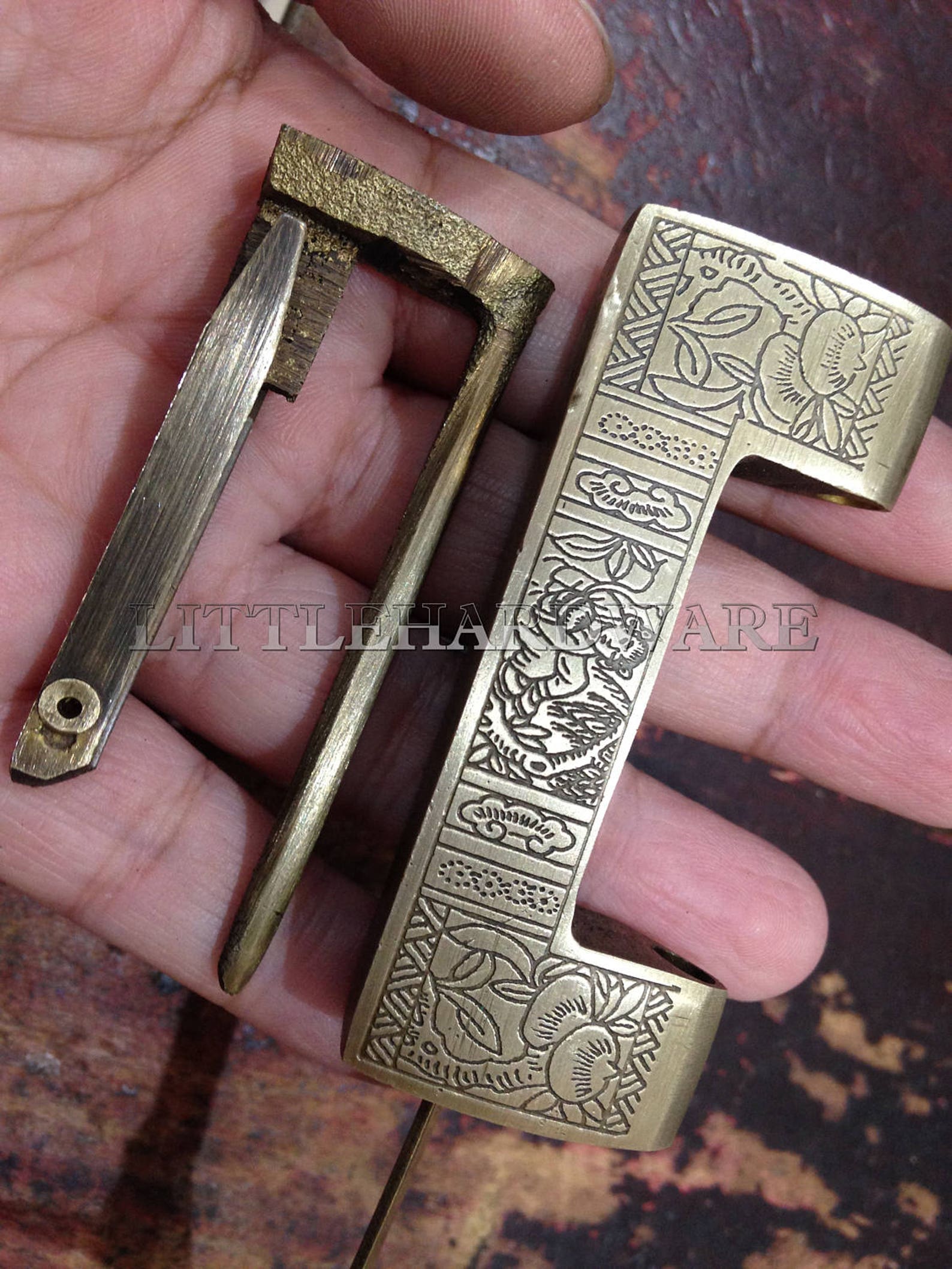 Solid Pure Copper: Antique Brass Big secret of the - Etsy