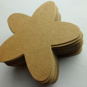 100 Pcs 60mm*60mm Flower Shape Blank Printable Tags, Kraft Luggage Tags ...