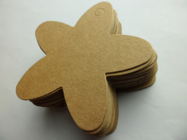 100 Pcs 60mm60mm Flower Shape Blank Printable Tags Kraft - Etsy