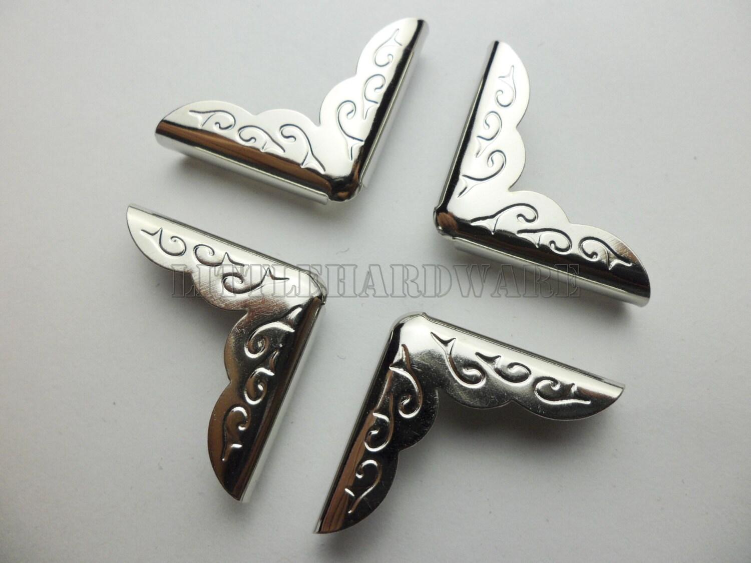 12 Vintage Silver Color Metal Book Corners for - Etsy