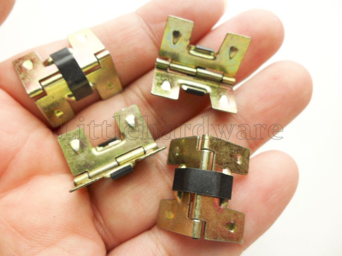 10 Pcs Metal Color Plating Iron Spring Hinges Small Hinges Parliament ...