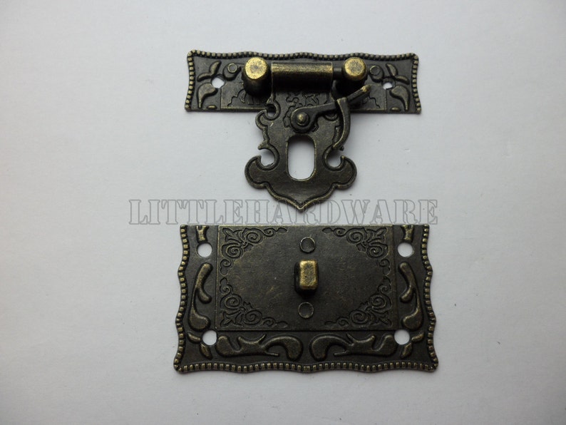 51mmx43mm Antique Brass Jewelry Box Latch/hasp Catch/ Small - Etsy