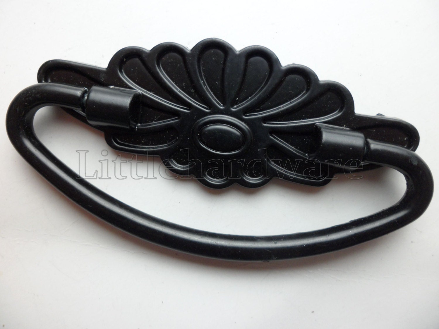 80mmx43mm Black Lotus Drop Handles / Dresser Drawer Pulls - Etsy