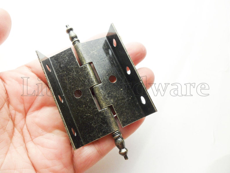 4 Pack Antique Brass Color Folding Ball Tipped Hinge/butt - Etsy