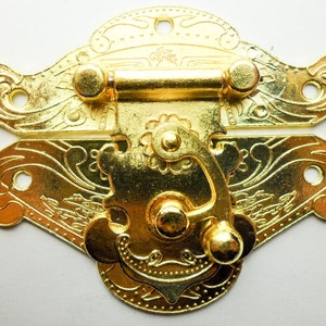 85mmx68mm Big Size Golden Lock Latch / Small Box Hardware / Jewelry Box ...