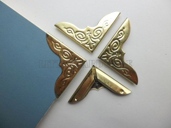 Two Size20 Pcs Golden Color Metal Book Corners for | Etsy