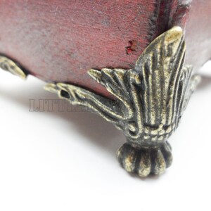 4 Pcs Vintage 43mm X30mm Wooden Box Metal Box Feet for Box Decorative # ...