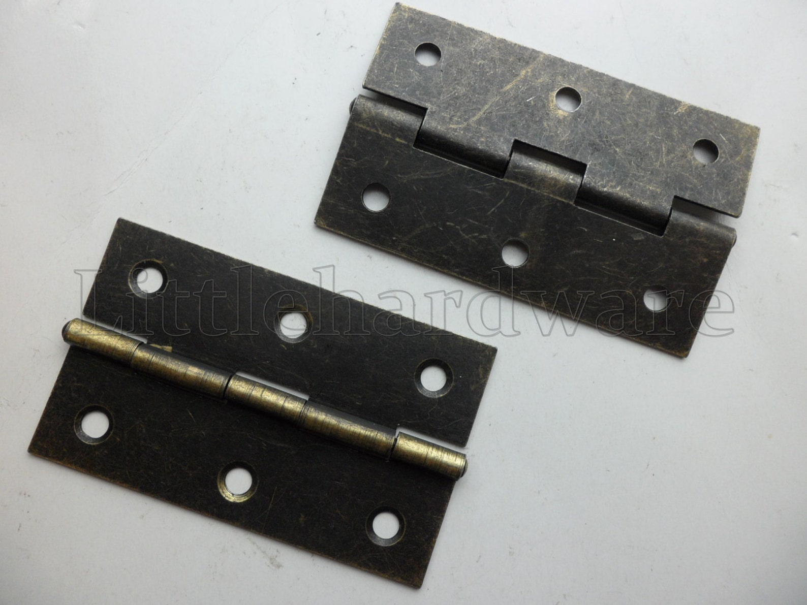 4 Pcs Antique Brass Color Thick Cabinet Hinges/butt - Etsy