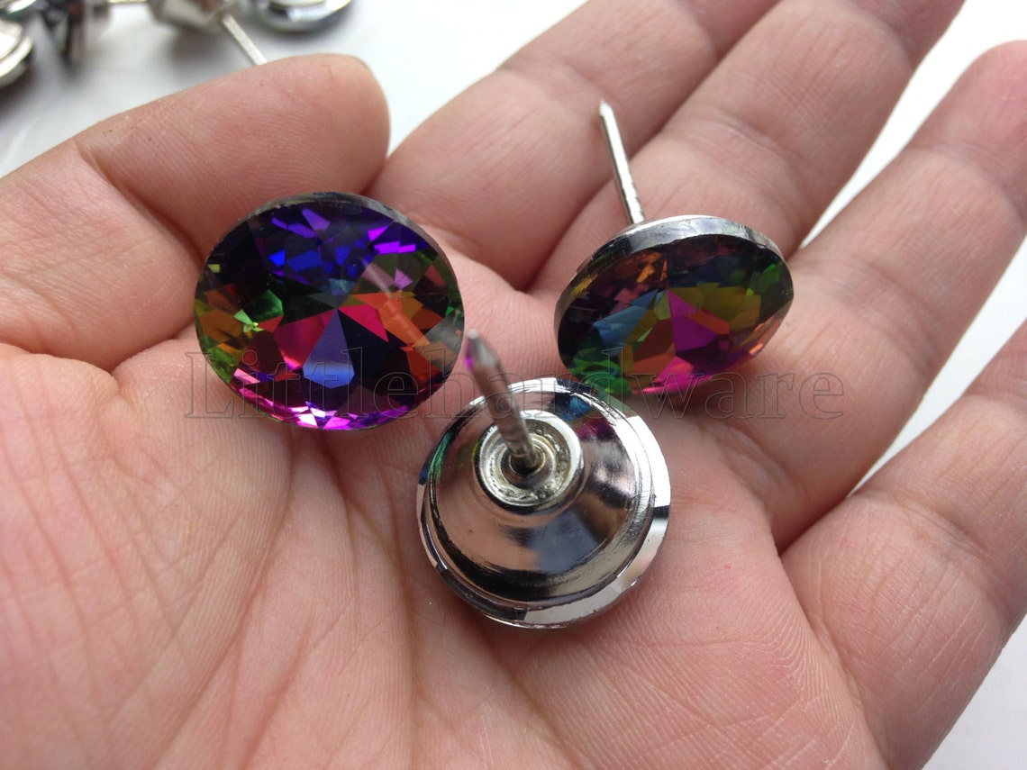 10pcs 20mm Three Color Crystal Glass Decorative Upholstery - Etsy