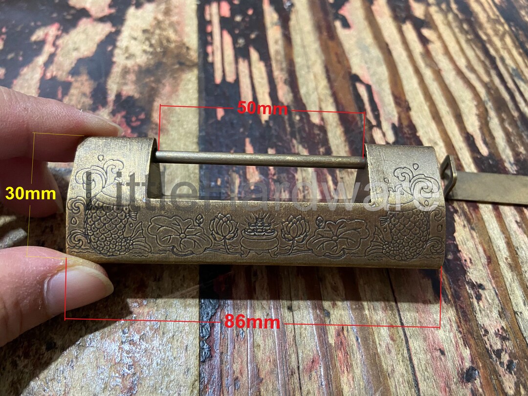 Brass Made - Bronze Color Wooden Boxes Lock / Jewelry Boxes Lock /key ...