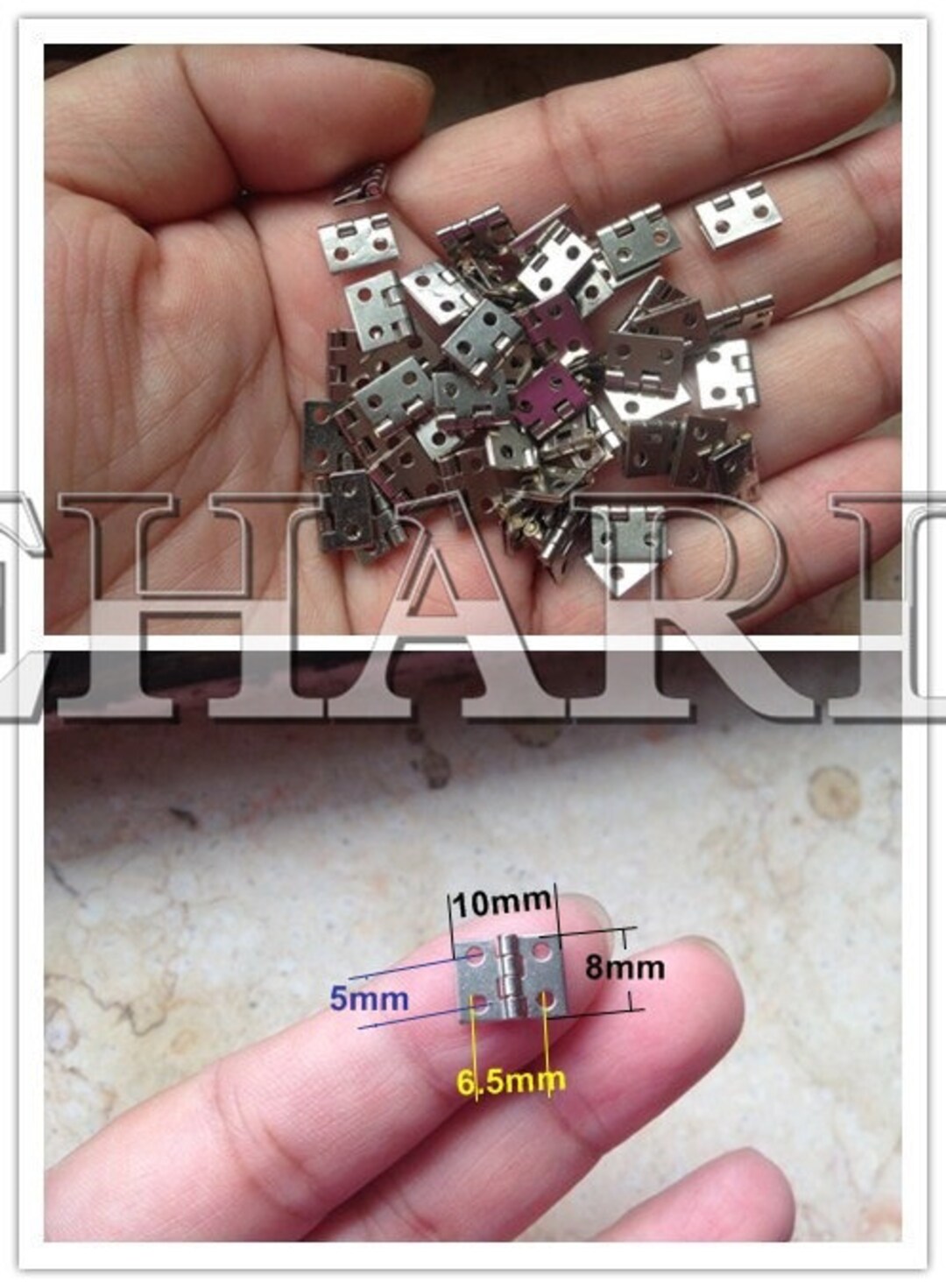 20 Pcs 8mmx10mm Mini Silver Color Butt Hinges / Parliament Hinges ...