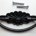 80mmx43mm Black Lotus Drop Handles / Dresser Drawer Pulls Handles ...