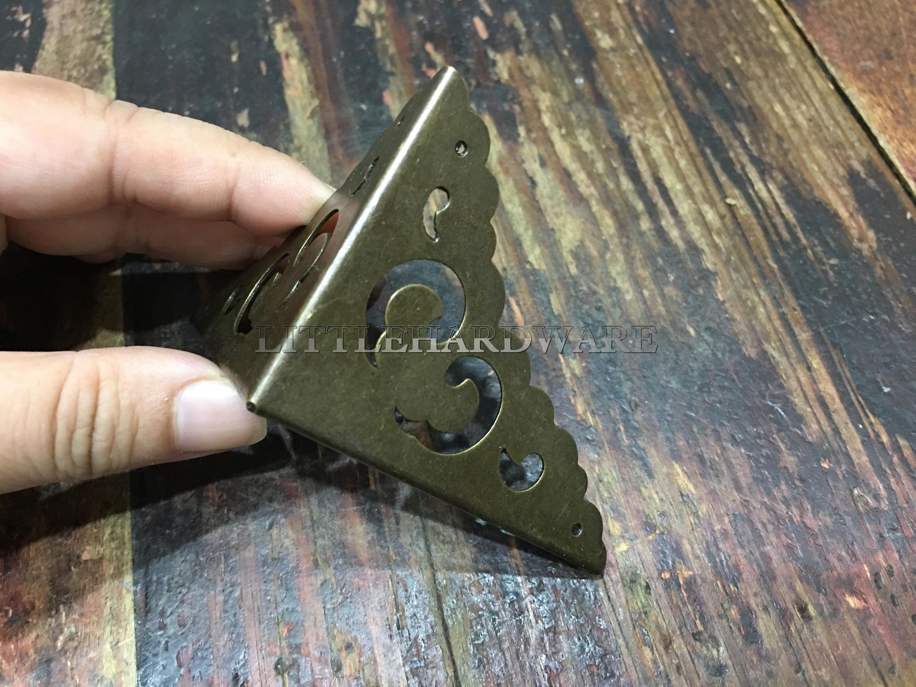 4 Pcs Bronze Color Ornate Antique Brass Corners/brass Jewelry - Etsy