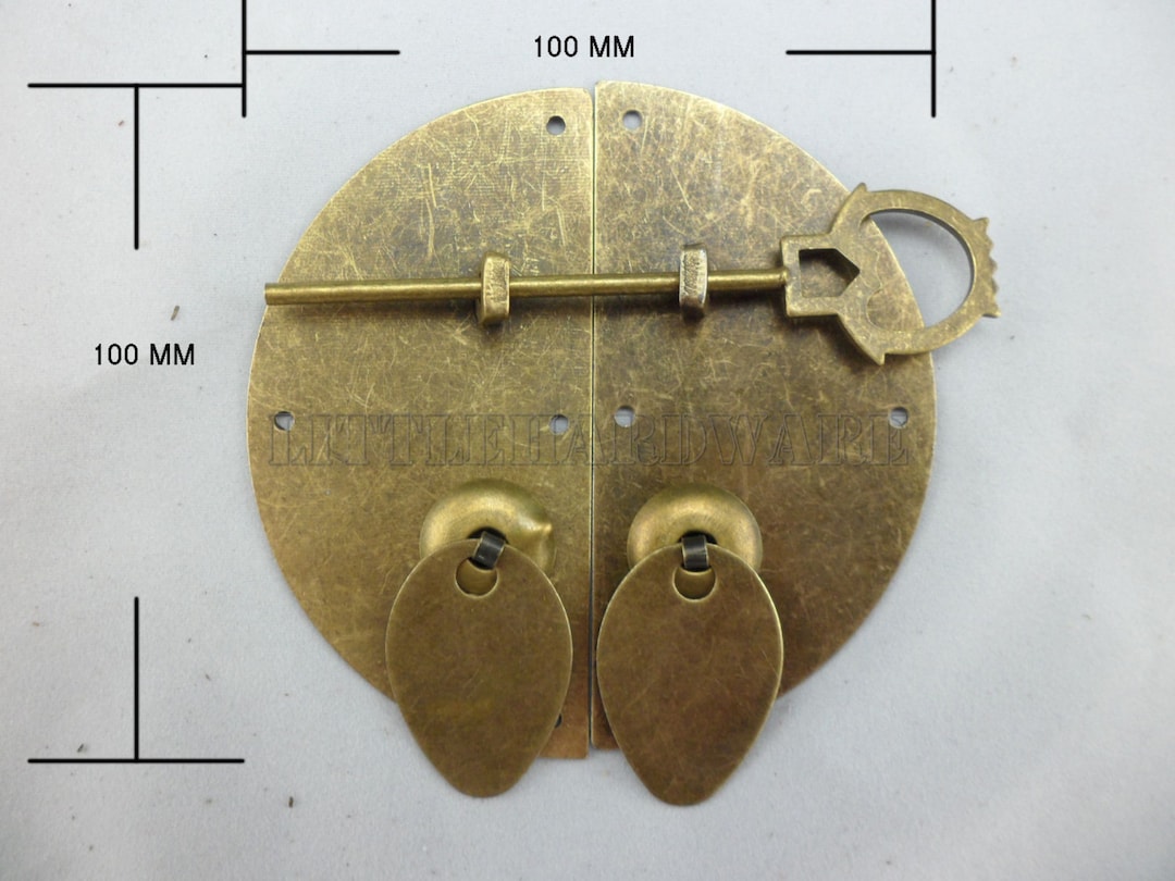 100mmx100mm Chinese Classical Vintage Round Lock Catch Auto Lock for ...