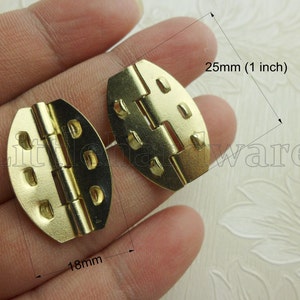 10 Pcs 25mmx18mm 1" Golden 180 Degrees Classic Barbed Hinges / Butt ...