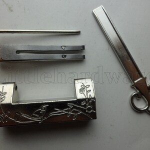 Chinese Vintage Style "single Bird" Silver Color Wooden Boxes Lock ...