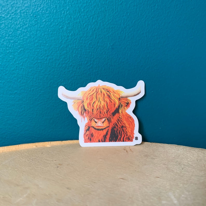Highland Cow Sticker Cow Decal Removable Vinyl Stickers - Etsy