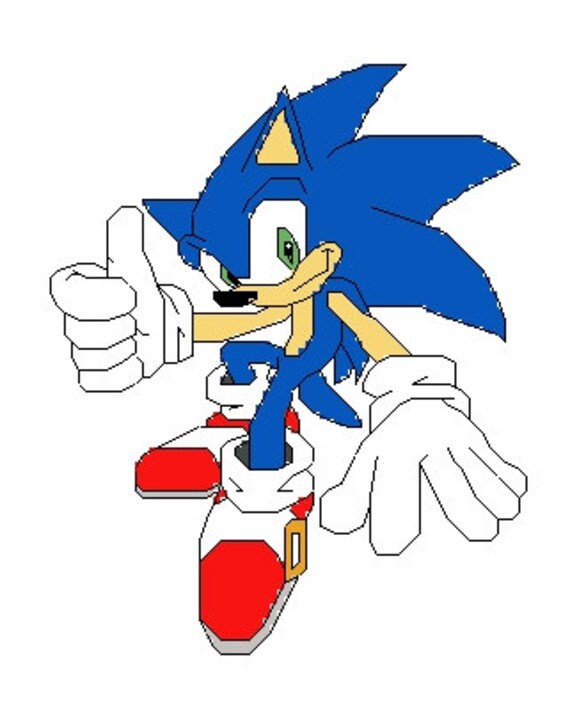 Sonic the Hedgehog Cross Stitch Pattern | Etsy