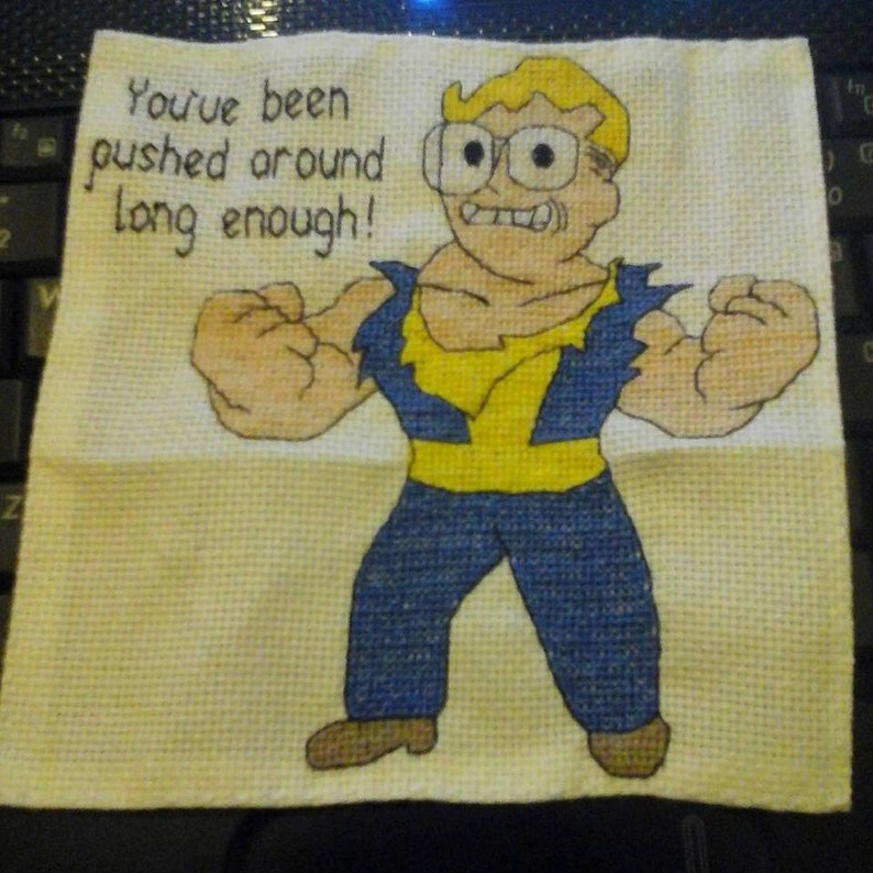 Fallout Nerd Rage Vault Boy Cross Stitch Pattern - Etsy