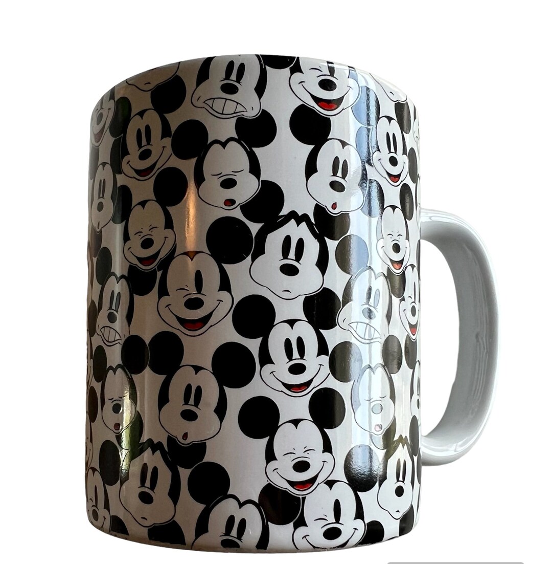 Faces of Mickey Coffee Mug. White 8oz Cup. Ceramic. - Etsy