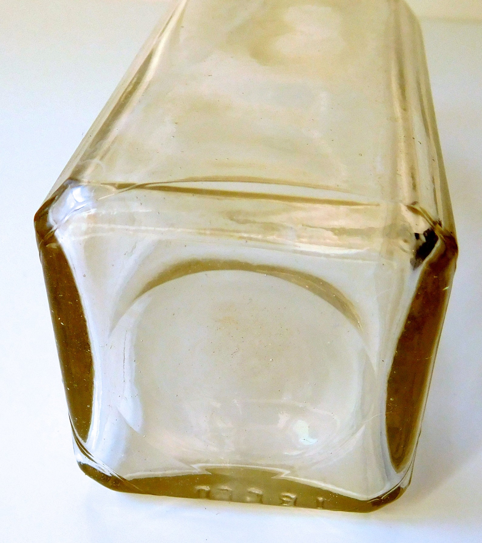 Clear Glass Square Bottomed Bottle IPG CO Very Good Condition - Etsy