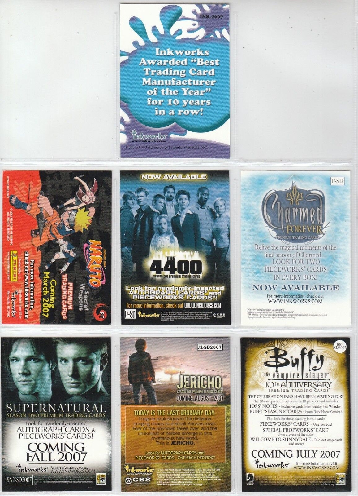 Inkworks 2007 San Diego Comic Con Card Promo Set Pack SDCC New in ...