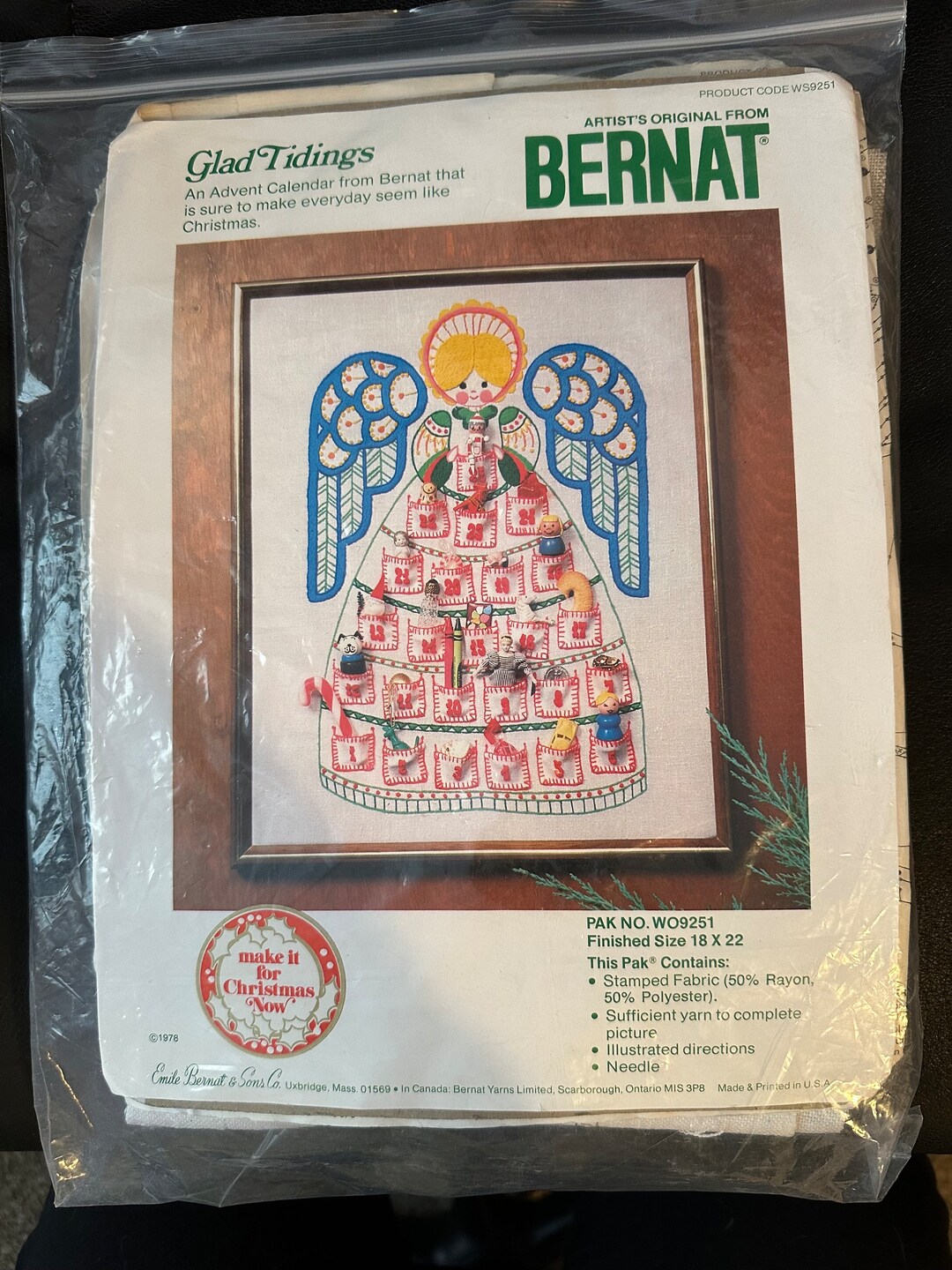 Vintage Glad Tidings Advent Calendar by Bernat NEW in Sealed Package - Etsy