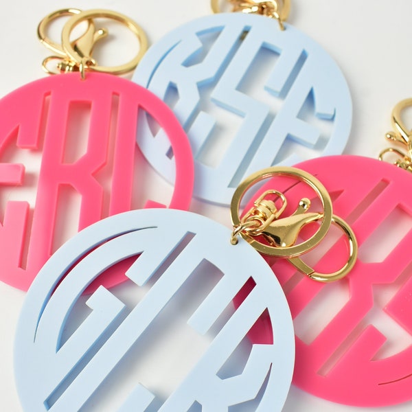 Monogram Keychain - Etsy