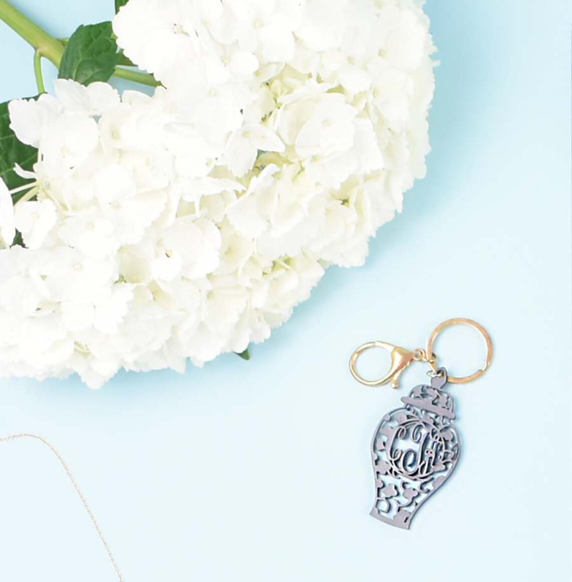 Monogram Ginger Jar Acrylic Keychain - Etsy