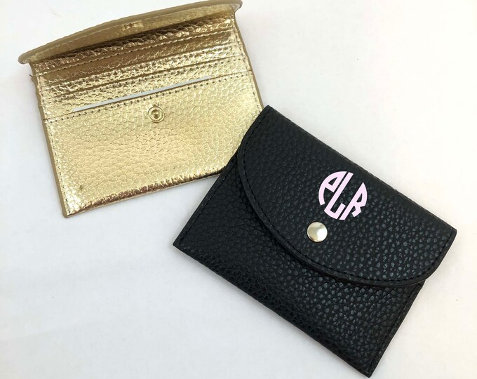 Monogram Card Wallet - Etsy