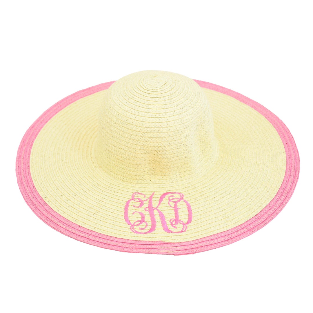 Monogram Straw Sun Hat - Etsy