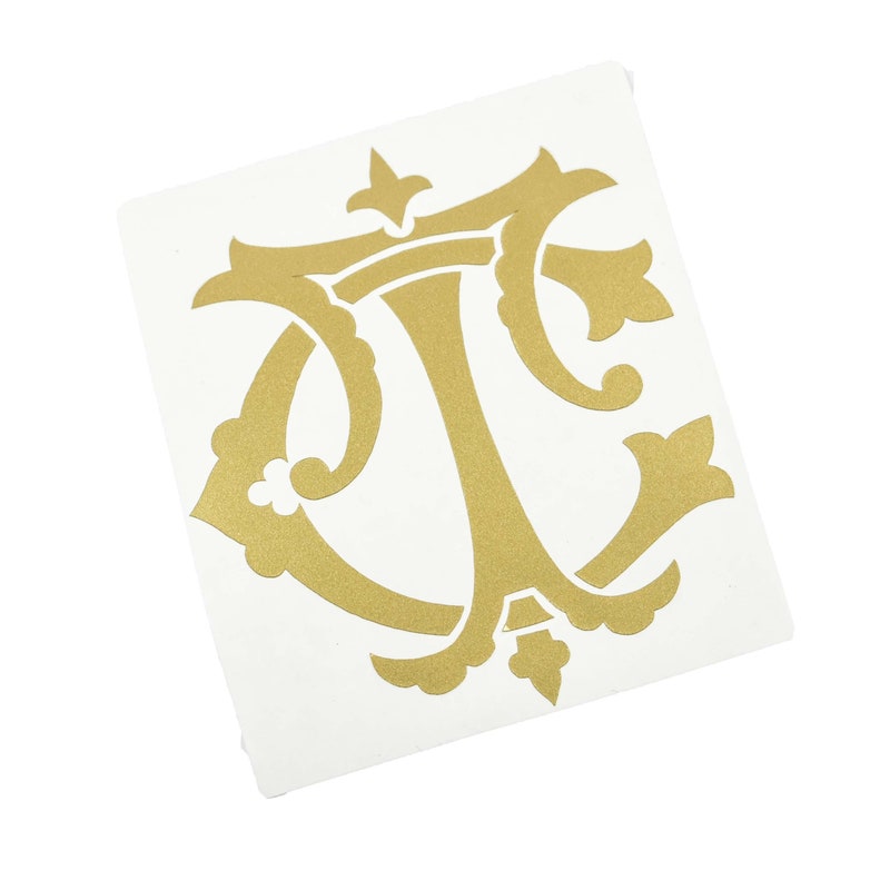 Fancy Monogrammed Decal - Etsy