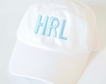 Embroidered Monogram Cap Custom Hat Personalized Hats - Etsy