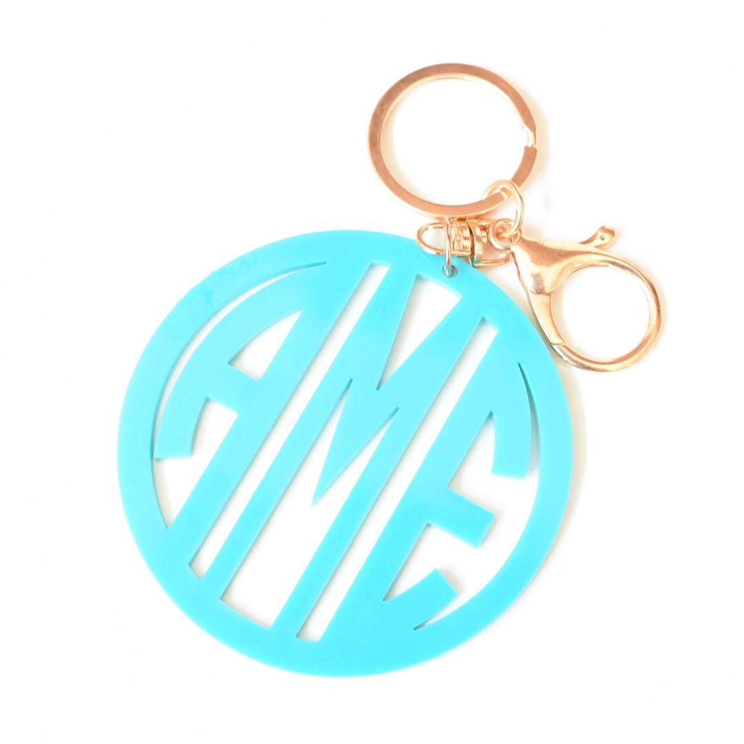 Monogram Acrylic Keychain - Etsy
