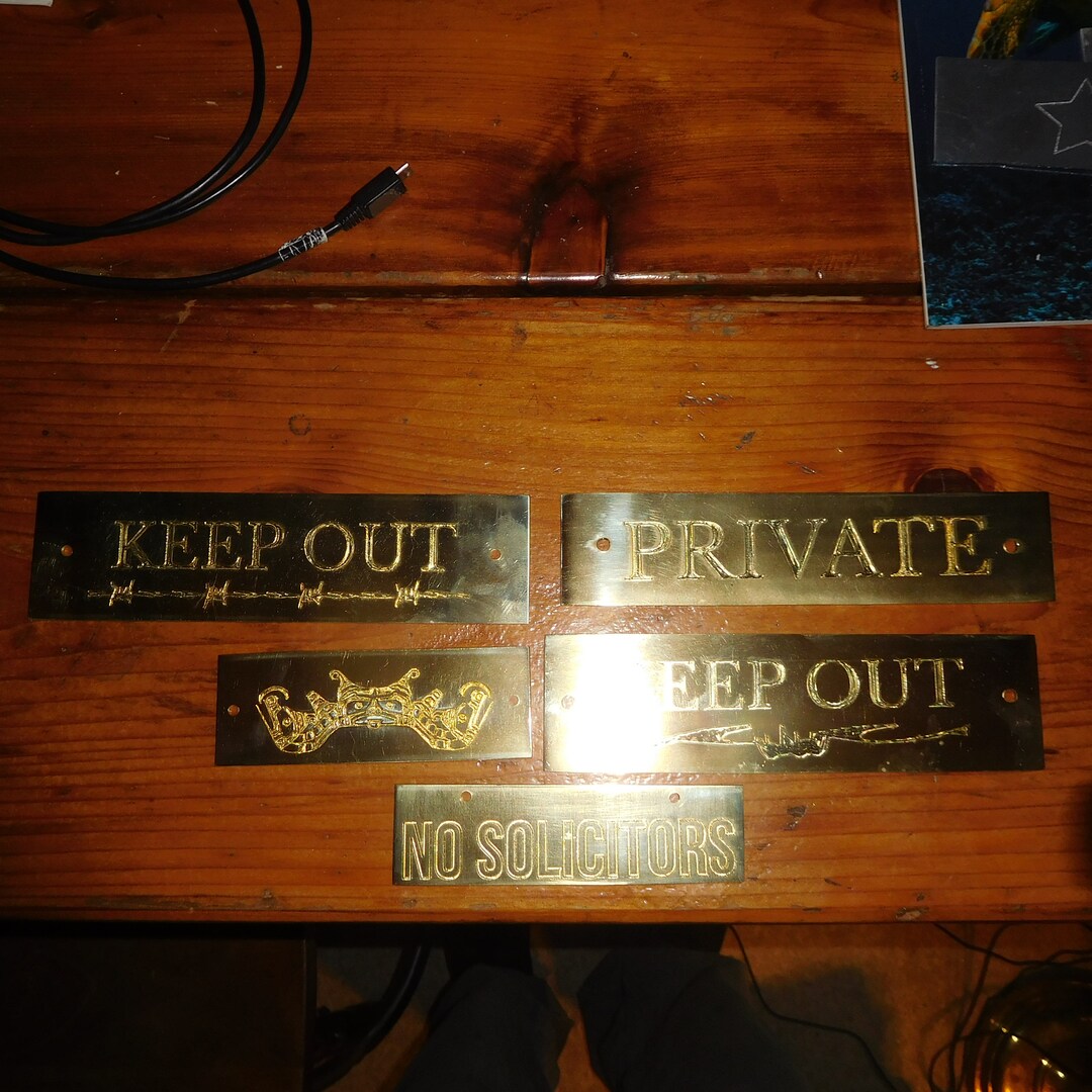Custom Engraved Brass Signs and Plaques. Several to Choose or - Etsy