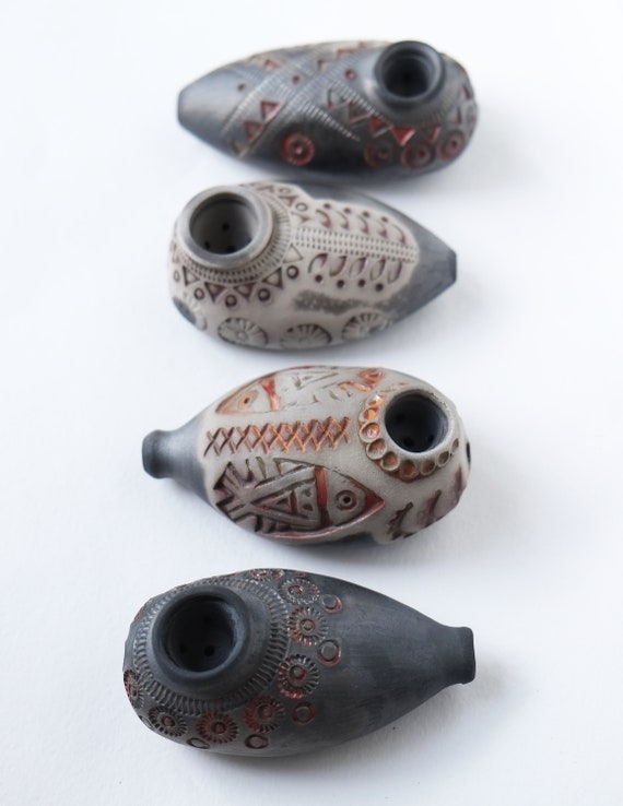 Ceramic Authentic Pipe One Hitter Pipe Pocket Smoking Pipe | Etsy