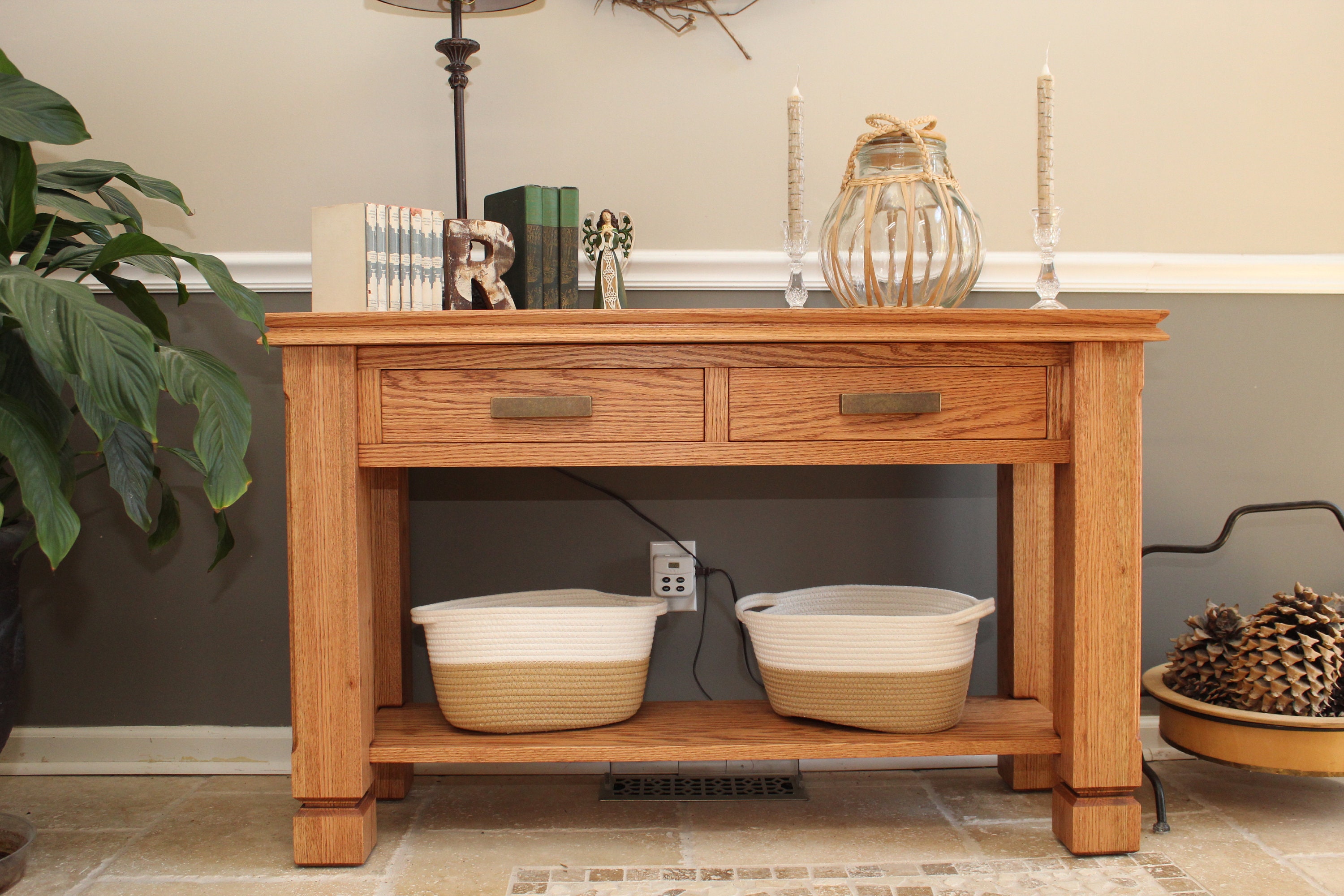 Custom Solid Wood Entry Table, Entryway Table, Sofa Table - Etsy