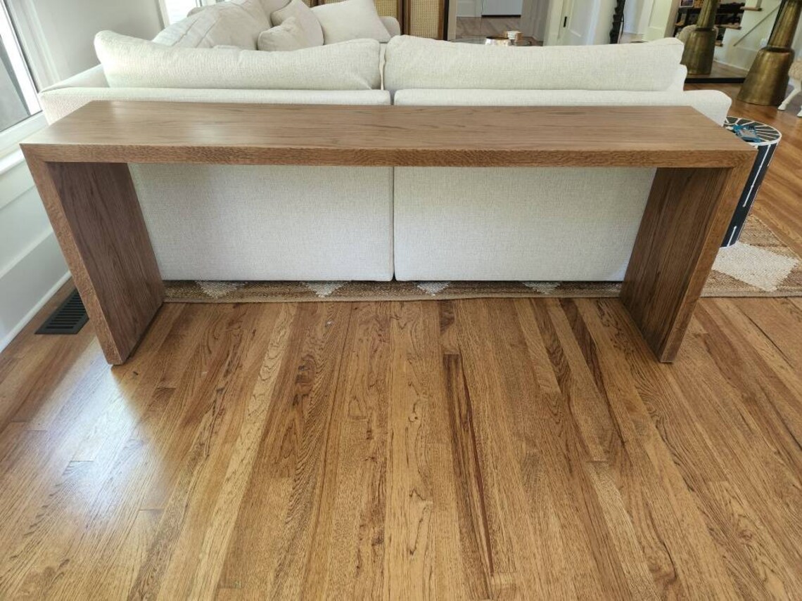 Oak Sofa Table With Waterfall Edge - Etsy