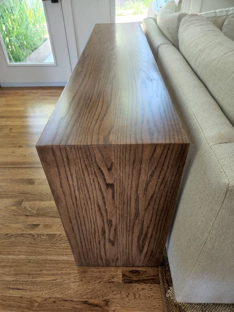 Oak Sofa Table With Waterfall Edge - Etsy