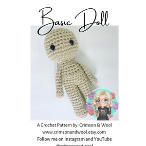 Easy Crochet Doll Pattern: Amigurumi Toy (PDF Digital Download) - Etsy