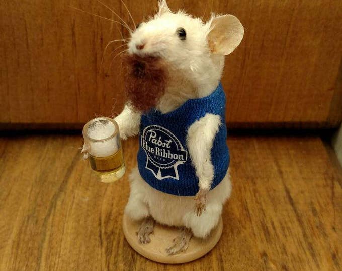Bearded Beer Drinker Taxidermy Mouse - Etsy