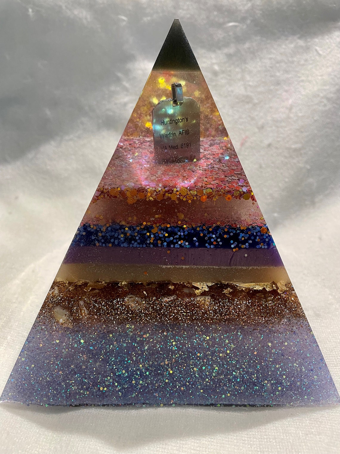 Custom Memorial Pyramid Cremation Ash Resin Pyramid Memorial - Etsy