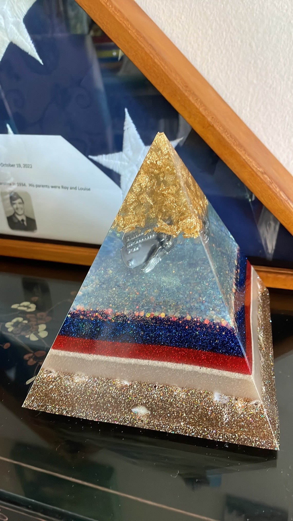 Custom Memorial Pyramid Cremation Ash Resin Pyramid Memorial - Etsy