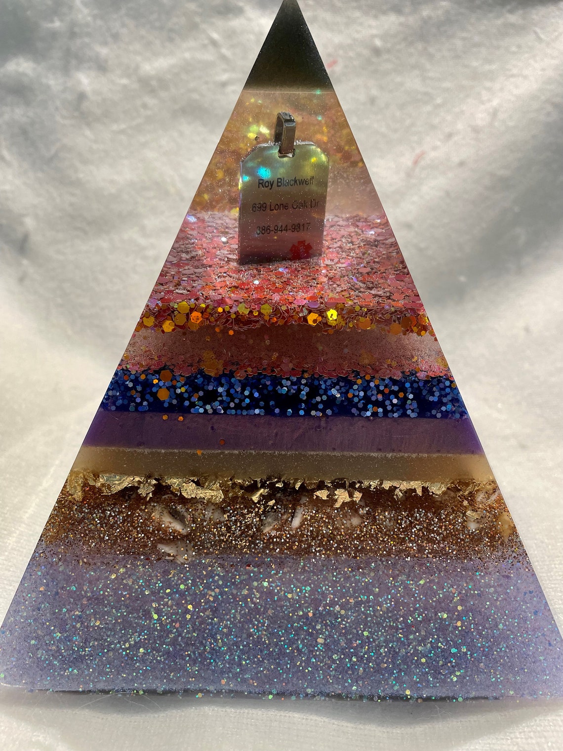 Custom Memorial Pyramid Cremation Ash Resin Pyramid Memorial - Etsy