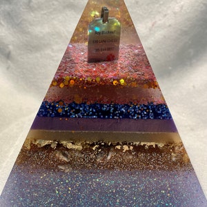 Custom Memorial Pyramid, Cremation Ash Resin Pyramid, Memorial Keepsake ...
