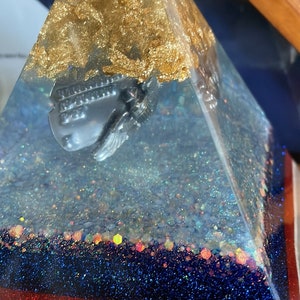 Custom Memorial Pyramid, Cremation Ash Resin Pyramid, Memorial Keepsake ...