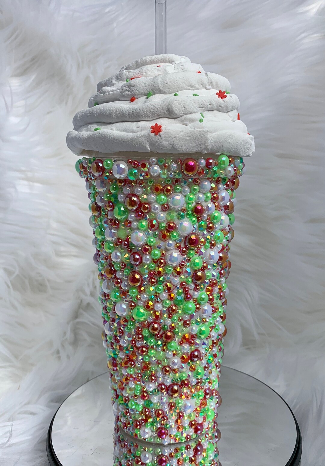 20 Oz Acrylic Slurp W/ Straw Dome Cup W/removable Whip Cream Top - Etsy