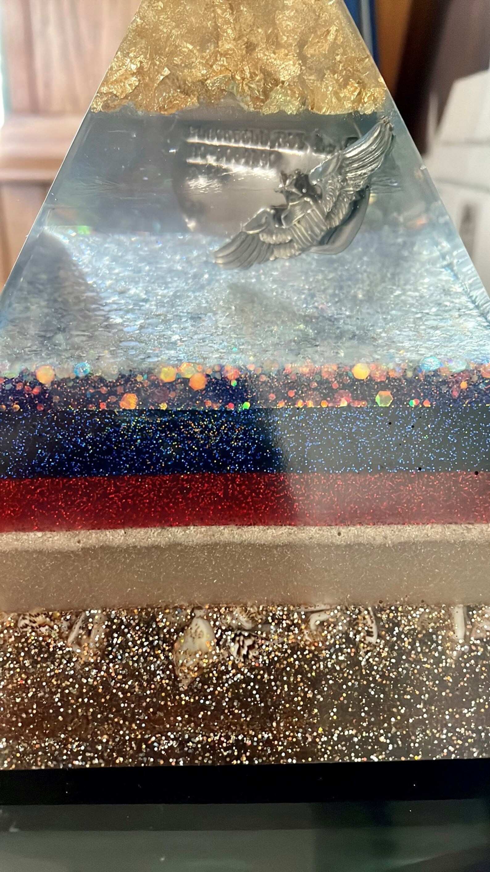 Custom Memorial Pyramid Cremation Ash Resin Pyramid Memorial - Etsy