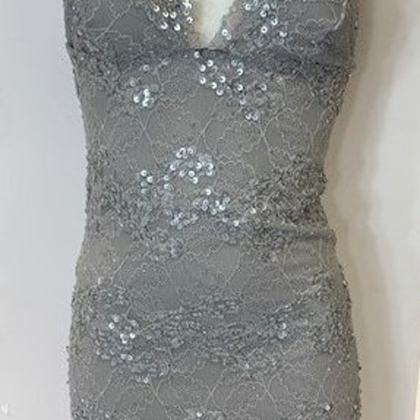 Silver Grey Dress - Etsy